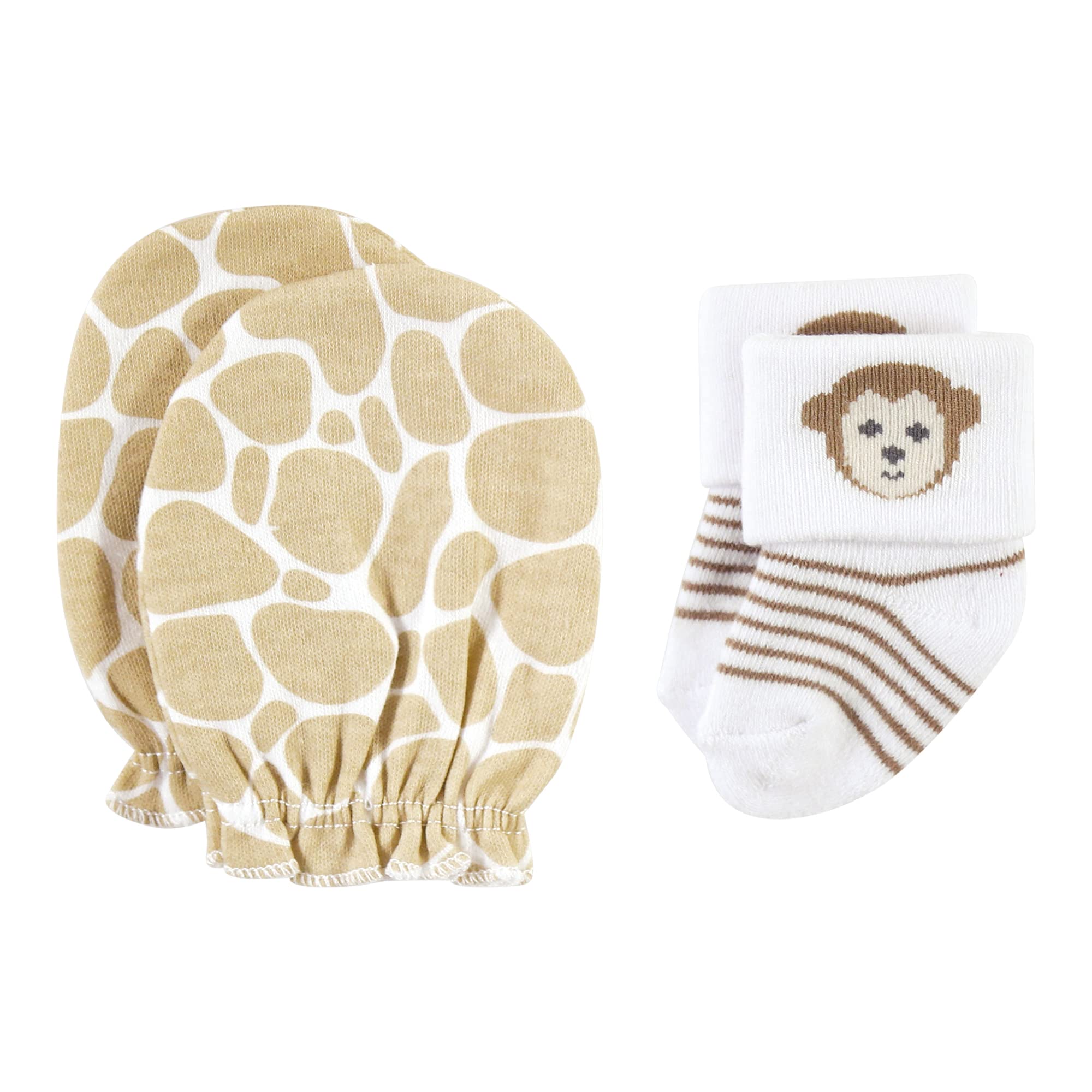 Hudson Baby Baby Socks and Mittens Set, Safari Boy, 0-6 Months