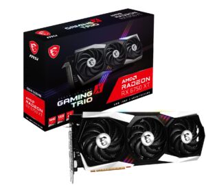 msi gaming radeon rx 6750 xt 192-bit 12gb gddr6 dp/hdmi triple torx 4.0 fans freesync directx 12 vr ready oc graphics card (rx 6750 xt gaming x trio 12g)