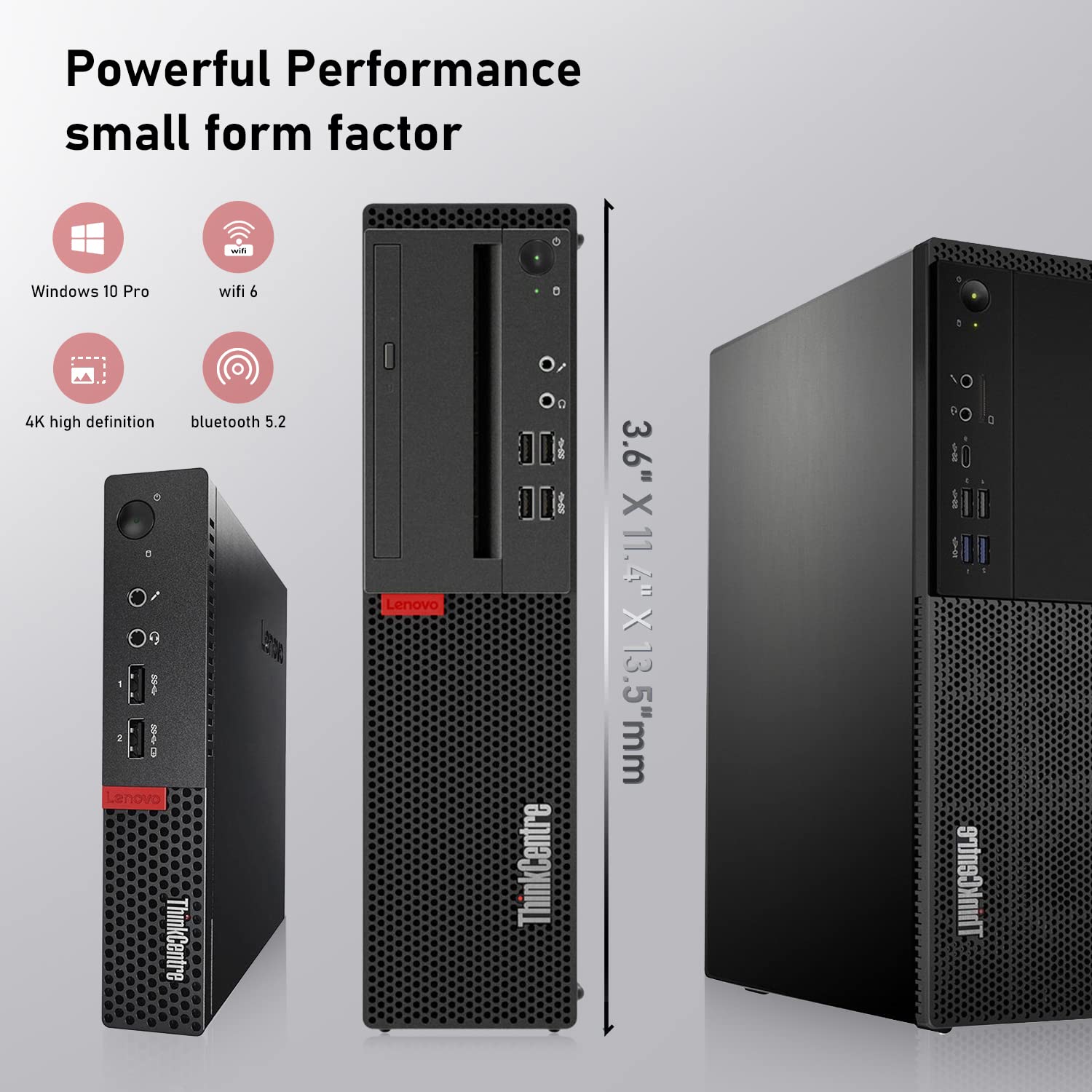 Lenovo Desktop ThinkCentre M710S SFF Computer PC, Intel i7-7700 up to 4.2GHz, 16GB RAM, 512GB NVMe SSD, 2TB Hard Drive, DVDRW, Windows 10 Pro (Renewed)