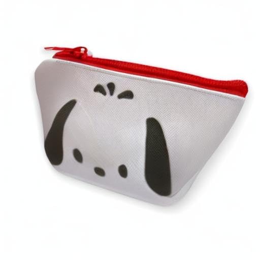 Sanrio Pochacco Face Boat Type Cosmetics Small Pouch Bag 4.3 in (W) × 3 in (H) × 2 in (D)