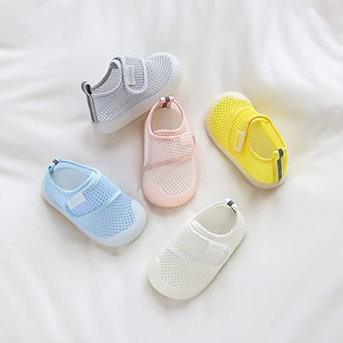 Baby Boy Girl Shoes Lightweight Breathable Toddler Mesh Sneakers Beach Water Shoes Non-Slip First Walking Shoes 6 9 12 18 24 Months(12-18 Months, 1-Pink)