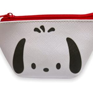 Sanrio Pochacco Face Boat Type Cosmetics Small Pouch Bag 4.3 in (W) × 3 in (H) × 2 in (D)