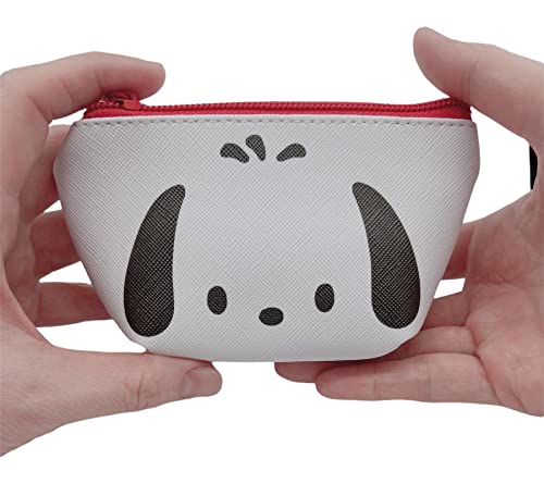 Sanrio Pochacco Face Boat Type Cosmetics Small Pouch Bag 4.3 in (W) × 3 in (H) × 2 in (D)