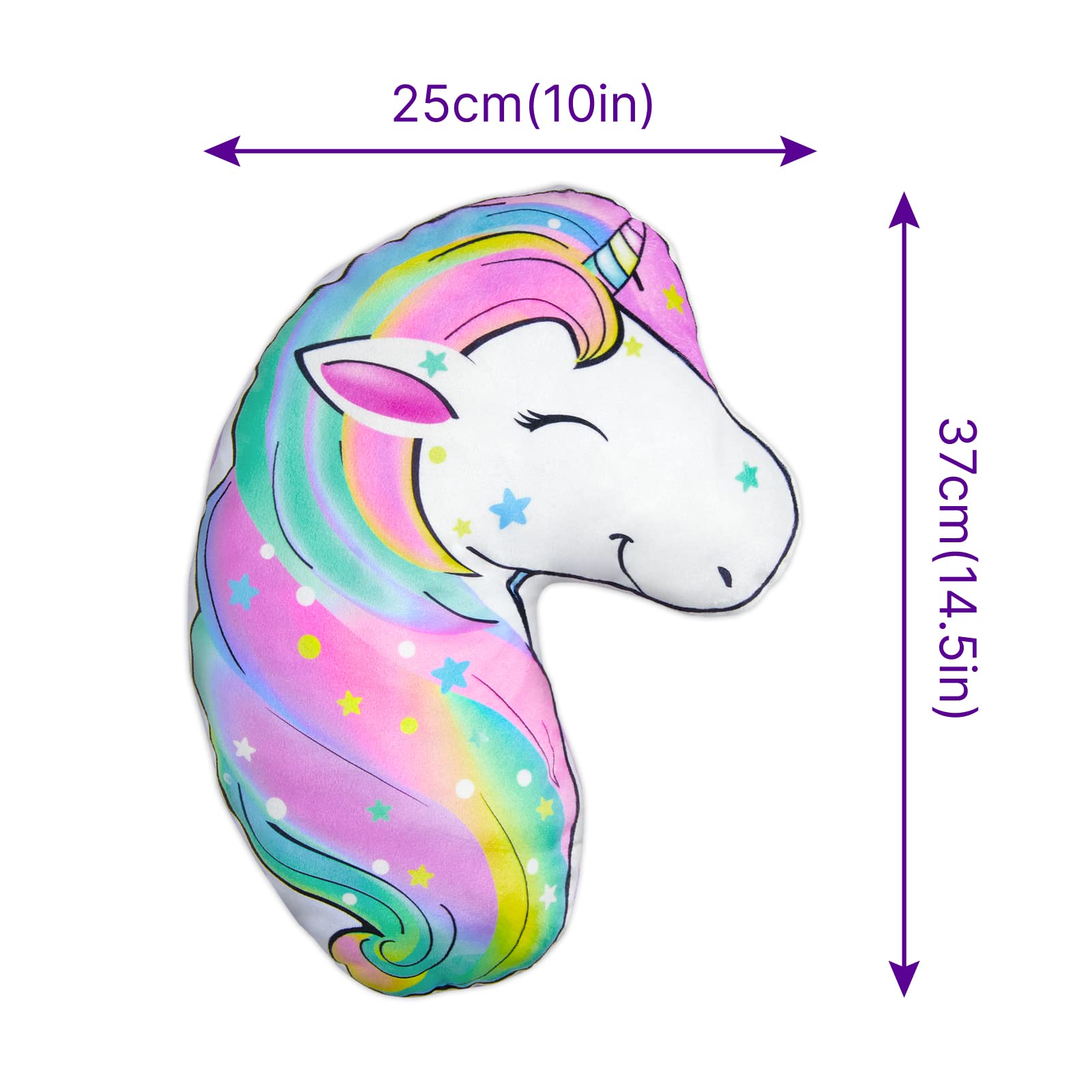 FIODAY Seat Belt Cover Pad for Kids Unicorn Seatbelt Pillow Soft Seat Belt Cover Car Pillow Toddler Travel Seat Strap Pad Neck Support for Girls Boys, Rainbow