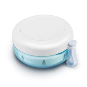 denture case, definitely no-leak denture bath box for traveling perfectly, denture cup with strainer & magnetic mirror, completely clean care for retainer, mouth guard, & denture