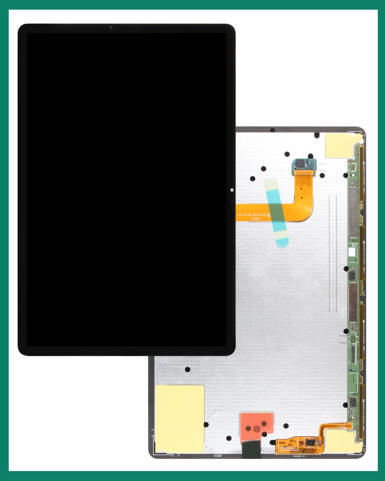 for Galaxy Tab S7+ Screen for Galaxy Tab S7 Plus LCD Replacement for Galaxy Tab S7 Plus Display for Tab S7 Plus Digitizer for SM-T970 Screen Touch Assembly Repair Tools