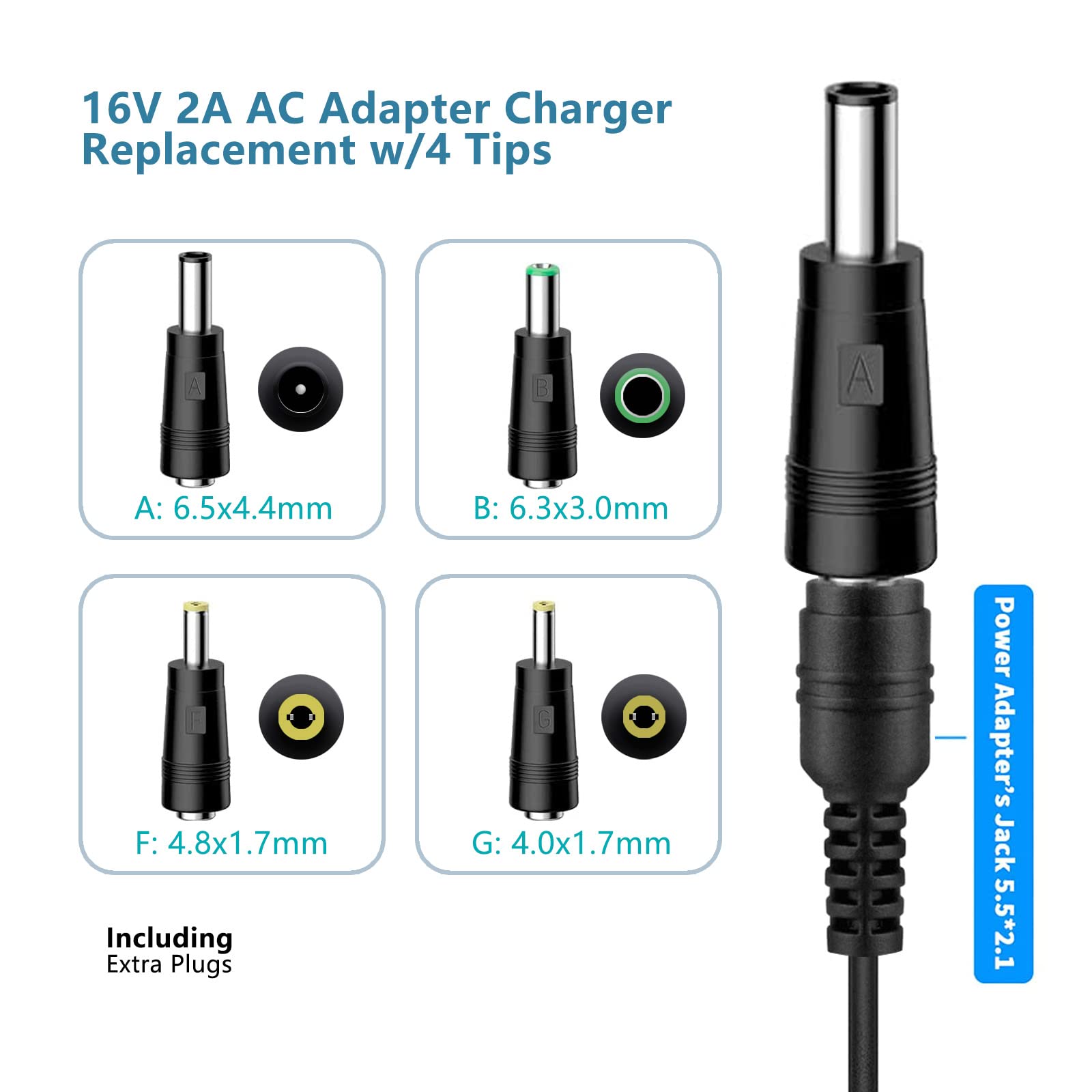 16V 2A AC DC Power Supply Adapter Charger Compatible for Altec Lansing IMW888 IMW888s IMW645 IMW778 IMT804N Big Super LifeJacket Wireless Waterproof Bluetooth Speaker Power Cord Supply