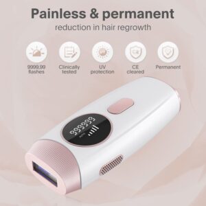 Laser Hair Removal for Women and Men IPL Hair Remover Facial Whole Body Machine Permanent Painless Device at Home 999,999 Flashes