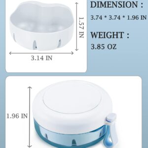 Denture Case, Definitely No-Leak Denture Bath Box for Traveling Perfectly, Denture Cup with Strainer & Magnetic Mirror, Completely Clean Care for Retainer, Mouth Guard, & Denture