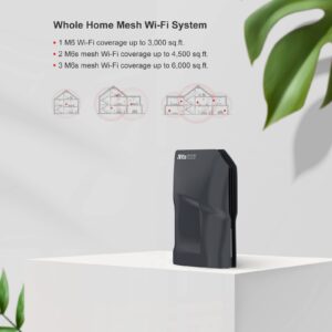 Mercku M6a Mesh Wi-Fi 6 Router for Wireless Internet 1 Pack Covers up to 3,000 sq.ft. Can Add More Units to Form a Mesh Wi-Fi System, Dual-Band Gigabit Router, App Control, AX1800, Iron Grey