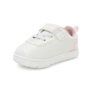 carter's baby girls morgan-gp first walker shoe, white, 3.5 infant us