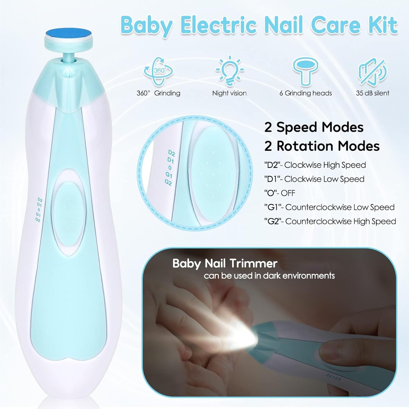 Baby Healthcare and Grooming Kit, Portable Baby Safety Care Set, Baby Essentials kit for Newborn (Blue 26 in 1)