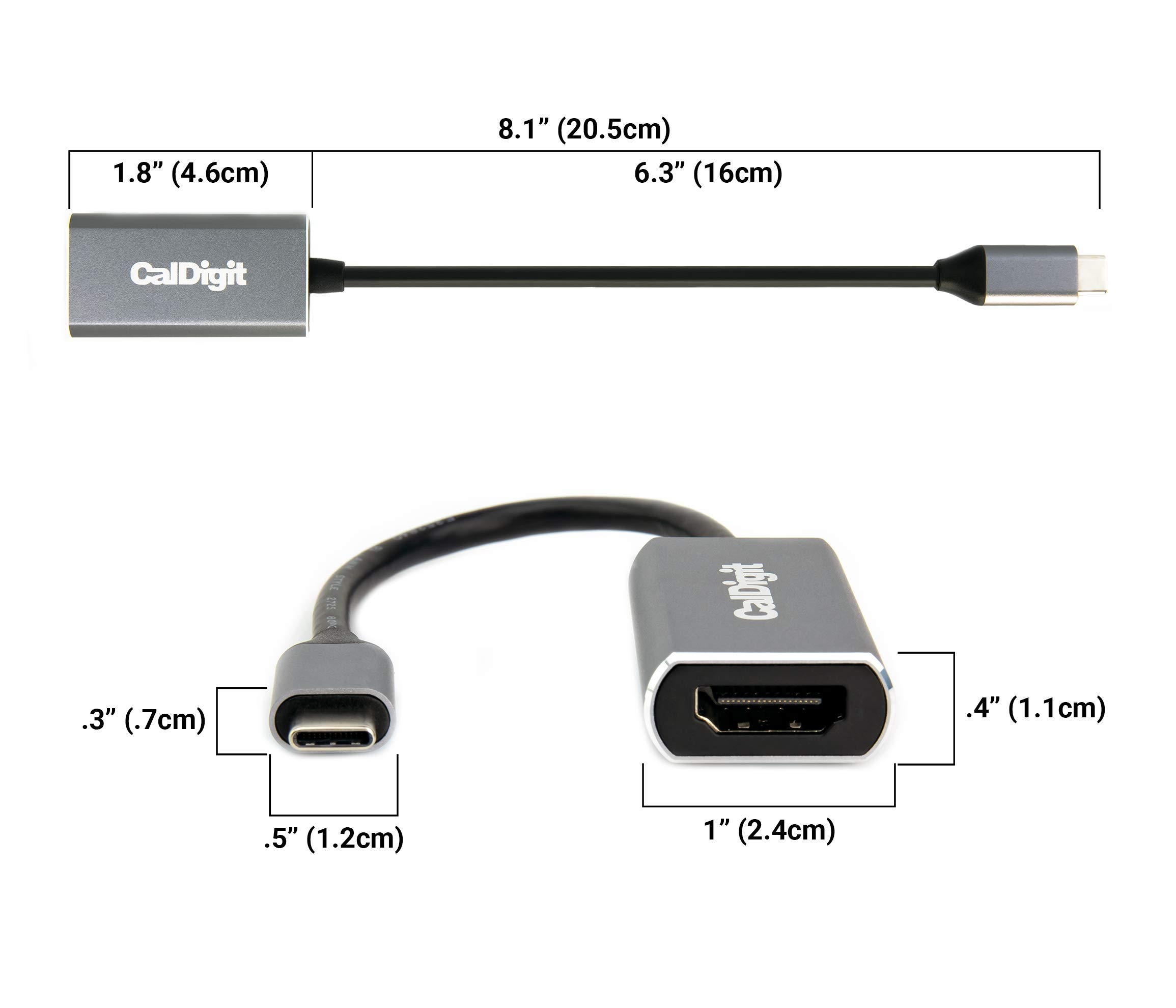 CalDigit Thunderbolt 4 Element Universal Multi-Port Hub with USB-C to HDMI 2.0b Adapter - 4X Thunderbolt 4/USB4 Ports, 4X USB 3.2 Gen2 10Gb/s Ports, Single display up to 8K or Dual 4K 60Hz Displays, 6