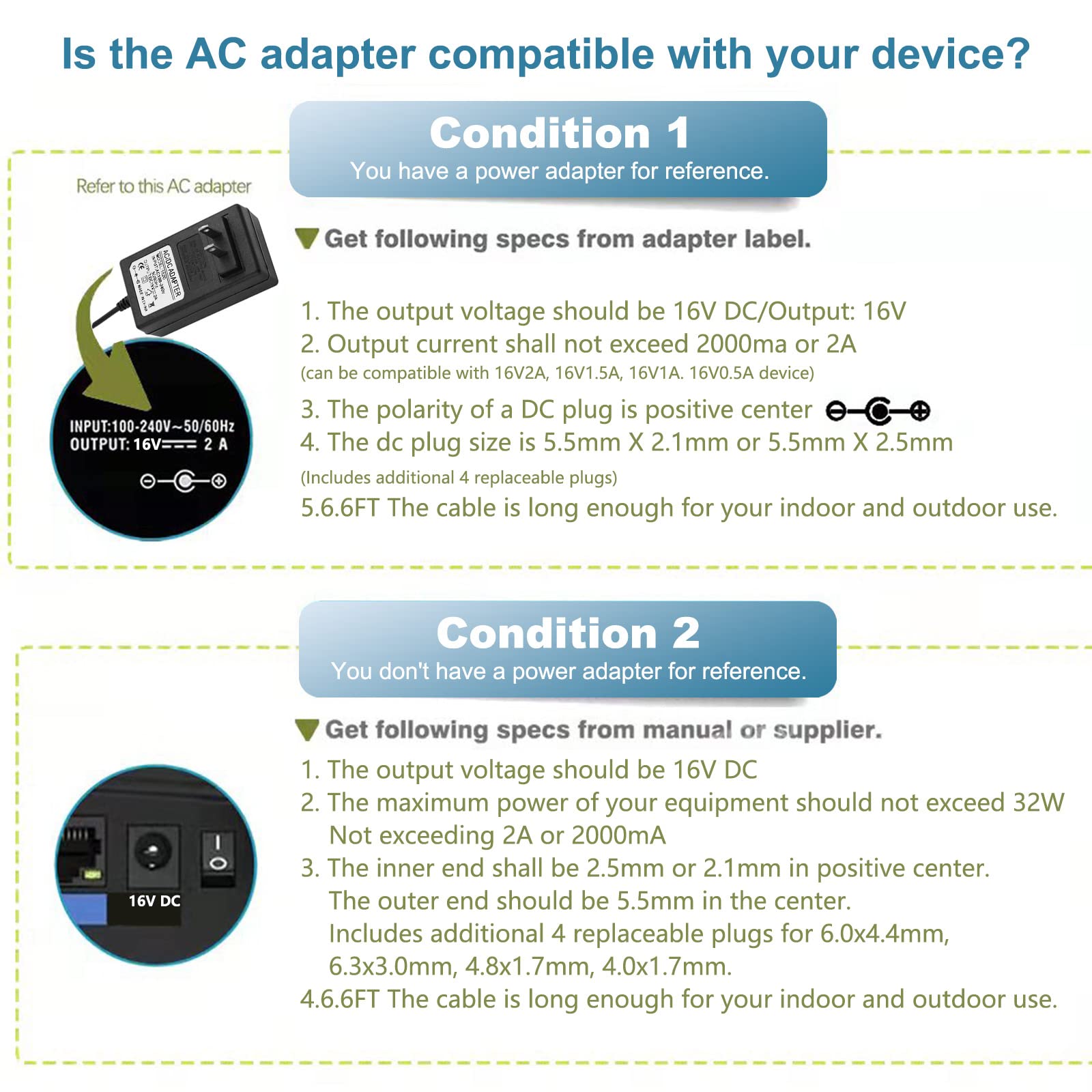 16V 2A AC DC Power Supply Adapter Charger Compatible for Altec Lansing IMW888 IMW888s IMW645 IMW778 IMT804N Big Super LifeJacket Wireless Waterproof Bluetooth Speaker Power Cord Supply