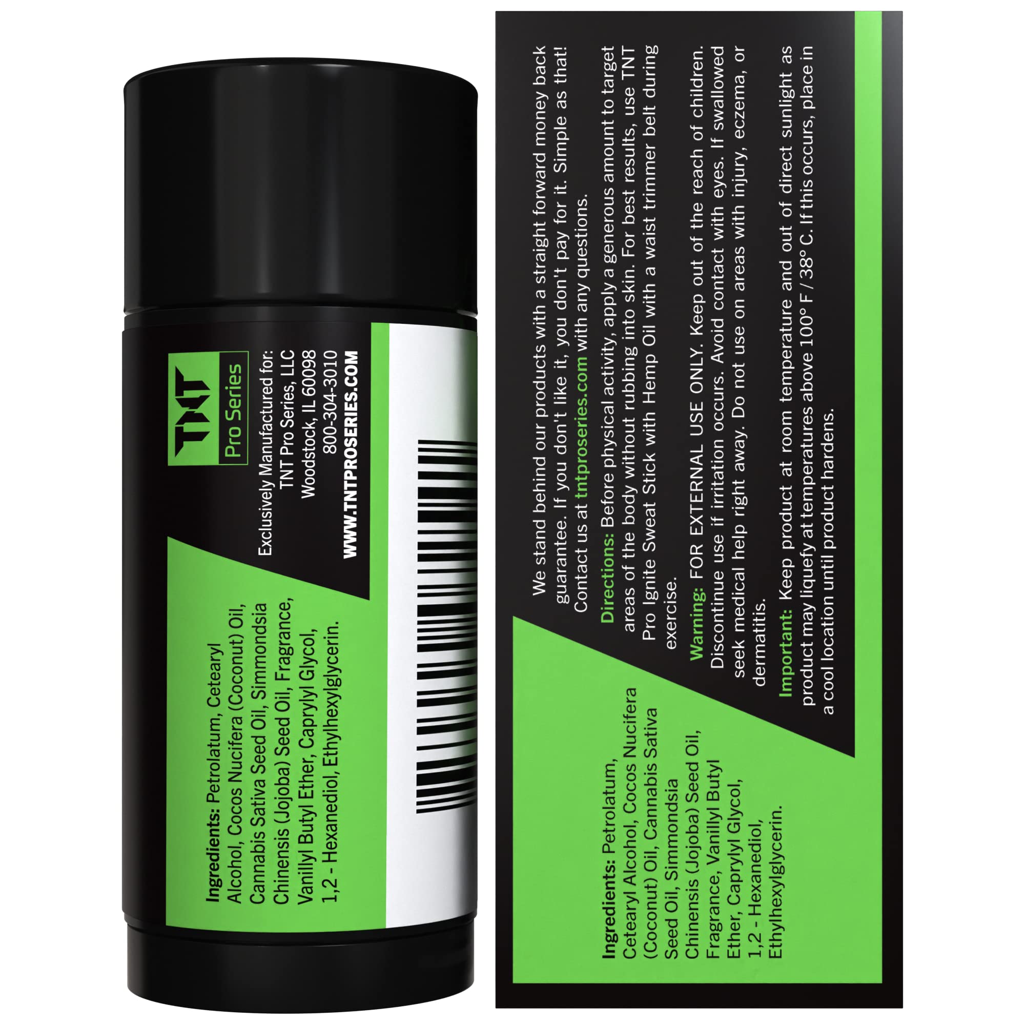 TNT Pro Ignite Hot Sweat Cream Stick: Pre-Workout, Firming & Tightening, 2.7 Oz - For Men & Women, All Skin Types