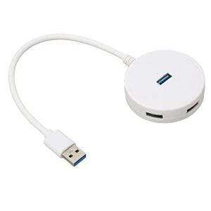 usb 3.0 hub, 4 port hub 5gbps transmission white plug and play for windows for os x for linux