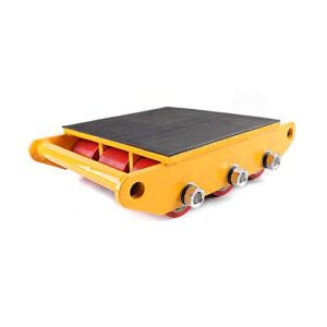 15T/33000lb Machinery Mover Heavy Duty Steel Machinery Mover Dolly Cargo Trolley with 9 Roller Wheels 360° Degree Rotation Cap, Industrial Machine Skates (Orange)