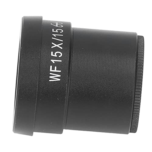 15X Wide Field Eyepiece, High Eye Point Comfortable Viewing Clearer Wide Angle Microscope Lens High Transmittance for Laboratory