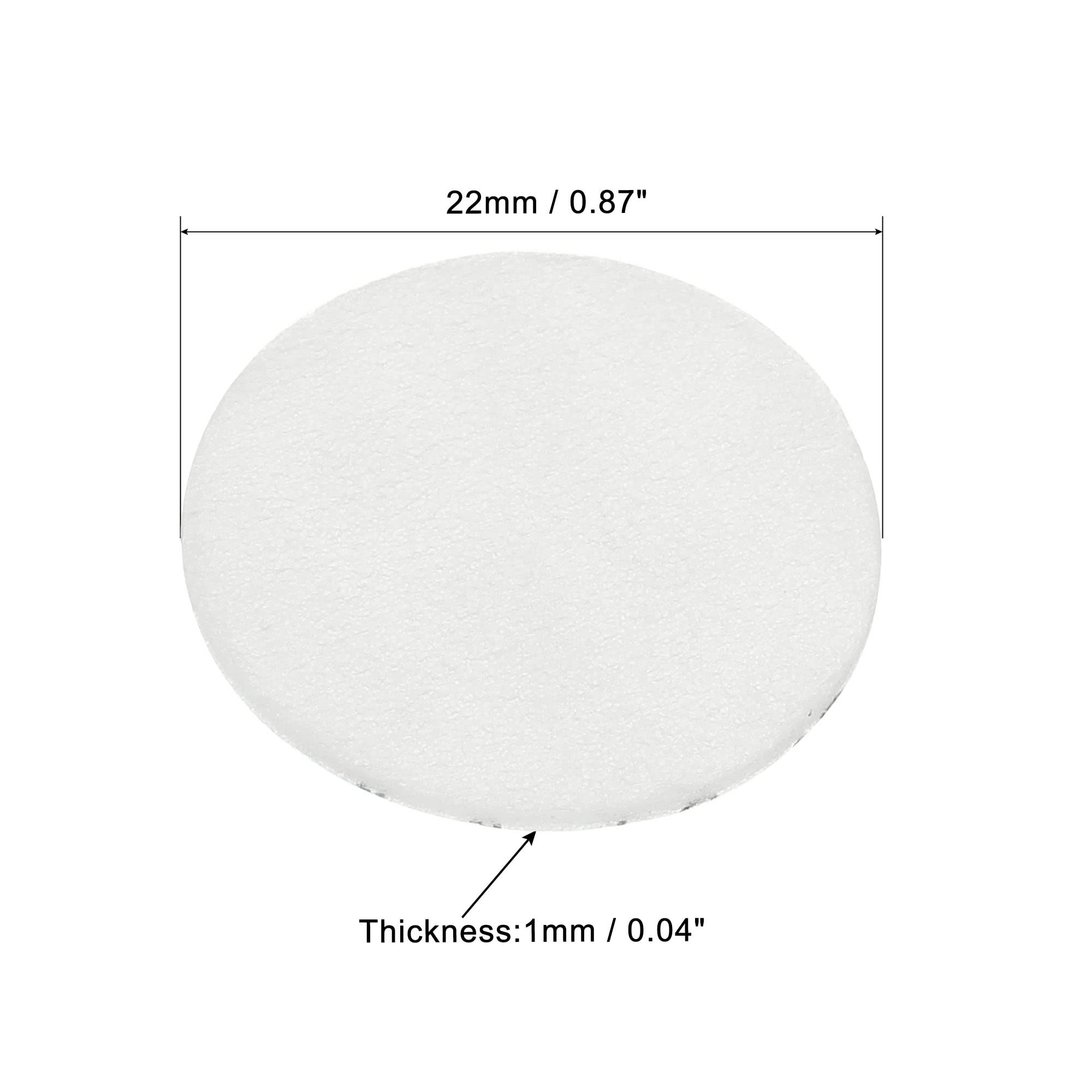 PATIKIL 22mm/0.87" Foam Lid Liner, 500Pack Adhesive PS Pressure Sensitive Seal Cap Liners Resistant Tamper for Plastic Glass Jar Bottle Cap Seals