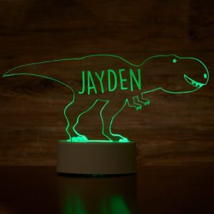 night light for kids room, personalized dinosaur room decor for boys, night light for kids touch controls and usb charging creative kids bedroom bedside lamp decoration birthday gift for boys and girl