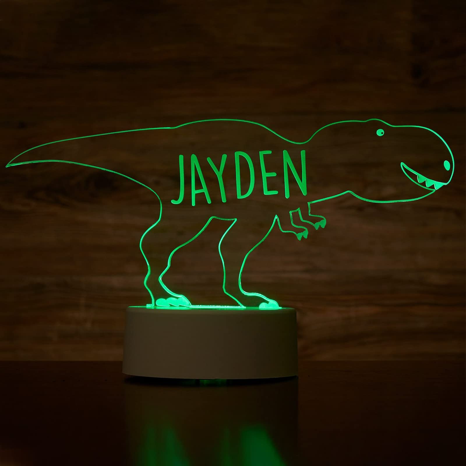 Night Light for Kids Room, Personalized Dinosaur Room Decor for Boys, Night Light for kids Touch Controls and USB Charging Creative Kids Bedroom Bedside Lamp Decoration Birthday Gift for Boys and Girl