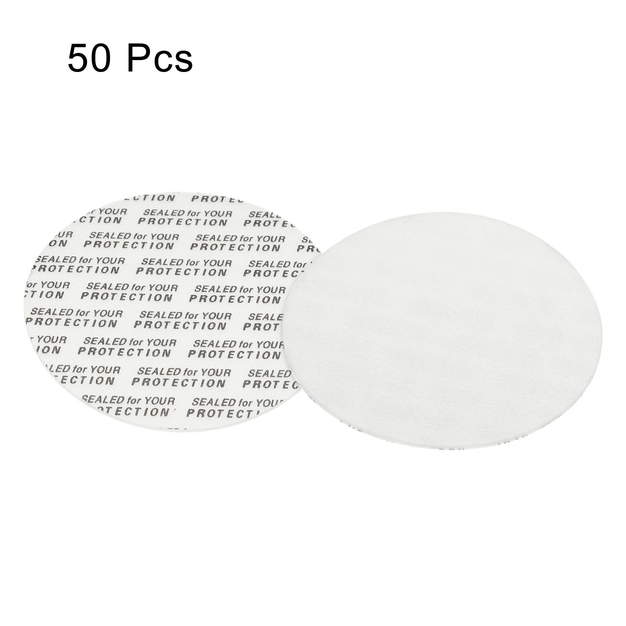 PATIKIL 51mm/2.01" Foam Lid Liner, 50Pack PS Foam Resistant Tamper Pressure Sensitive Seal for Bottle Cap Liners Seals