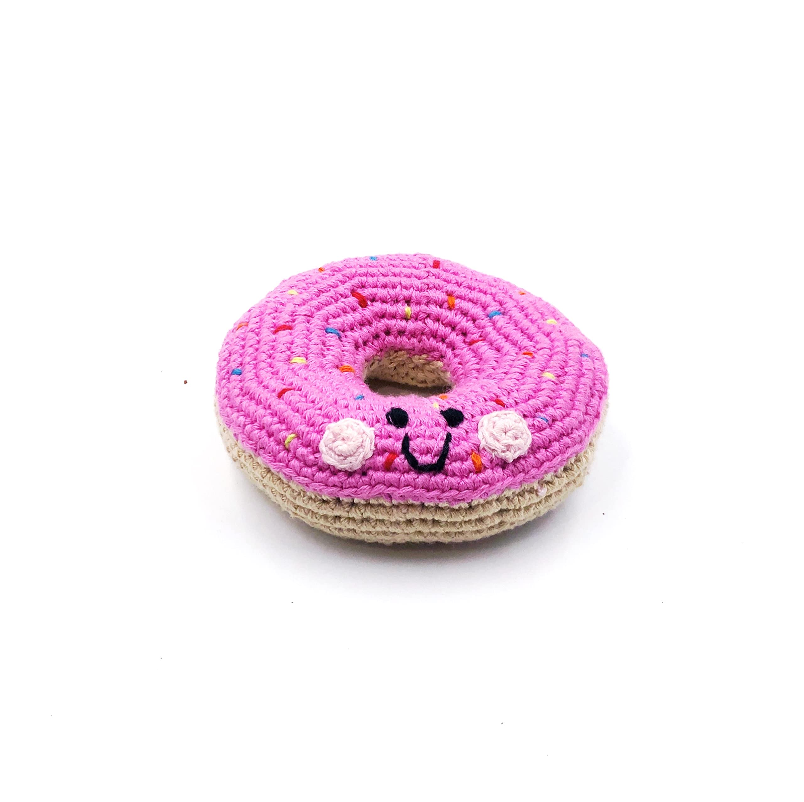 Pebble Friendly Doughnut Rattle - Pink