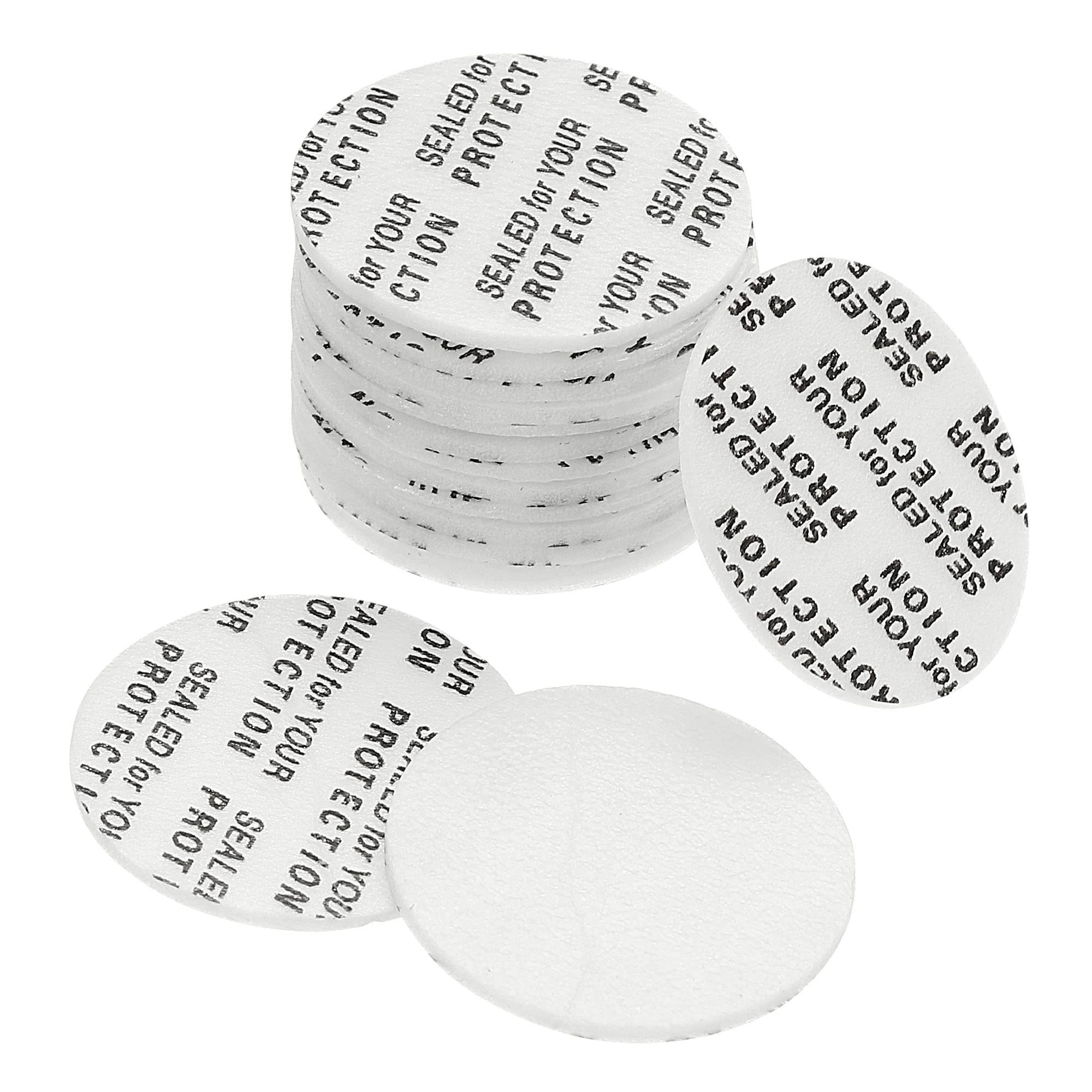 PATIKIL 22mm/0.87" Foam Lid Liner, 500Pack Adhesive PS Pressure Sensitive Seal Cap Liners Resistant Tamper for Plastic Glass Jar Bottle Cap Seals