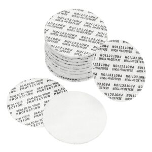 patikil 38mm/1.5" foam lid liner, 200pack adhesive ps foam lid liner pressure sensitive seal cap liners resistant tamper for plastic glass jar bottle cap seals