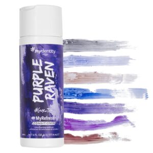 #mydentity myrefresh color depositing conditioner, purple raven, 6 oz | temporary hair dye | color lasts up to 25 washes