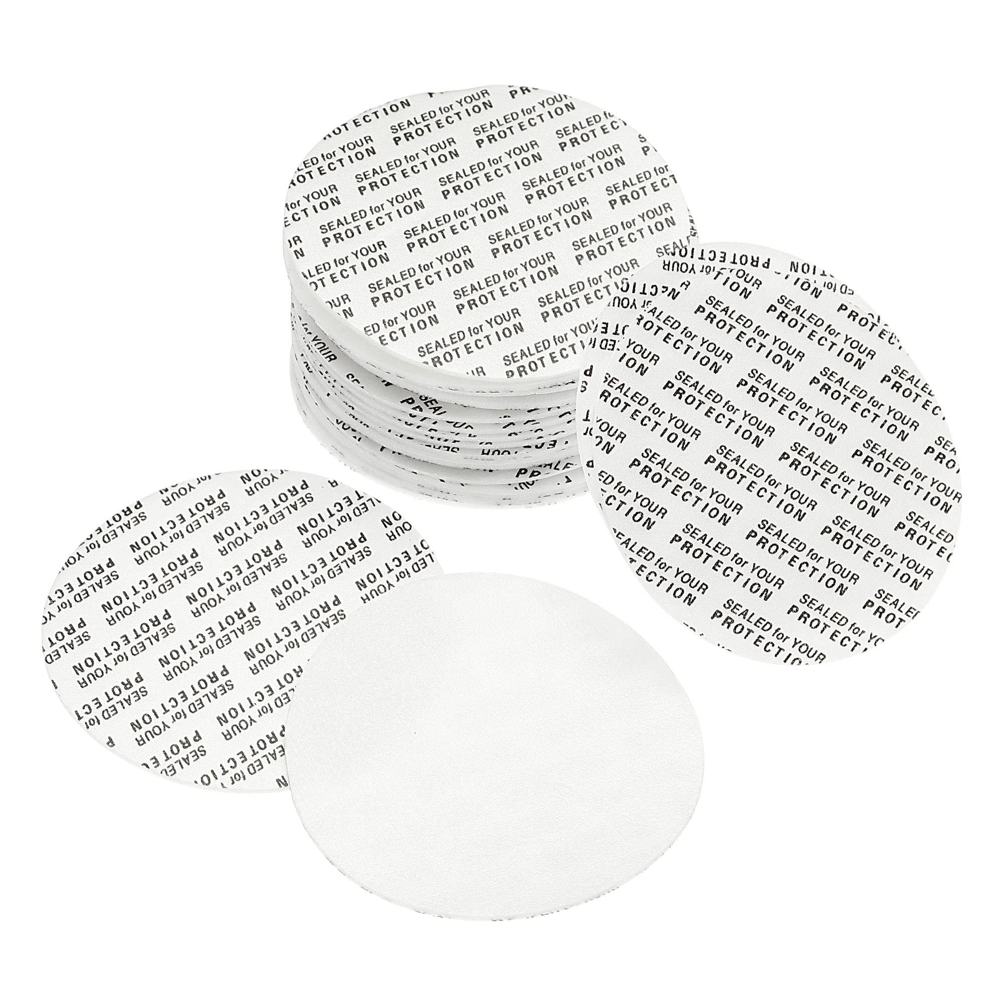 PATIKIL 51mm/2.01" Foam Lid Liner, 100Pack PS Foam Resistant Tamper Pressure Sensitive Seal for Bottle Cap Liners Seals