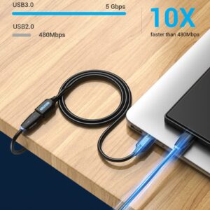 VENTION 4-Port USB 3.0 Hub and USB Extension Cable 6.6FT