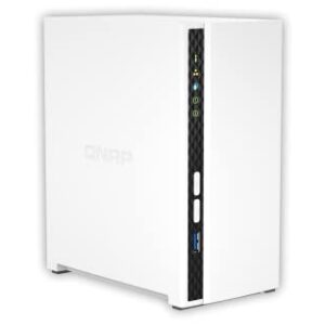 QNAP 2 Bay Home NAS with 4TB Storage Capacity, Preconfigured RAID 1 Seagate IronWolf Drives Bundle, with 1GbE Ports (TS-233-24S-US)