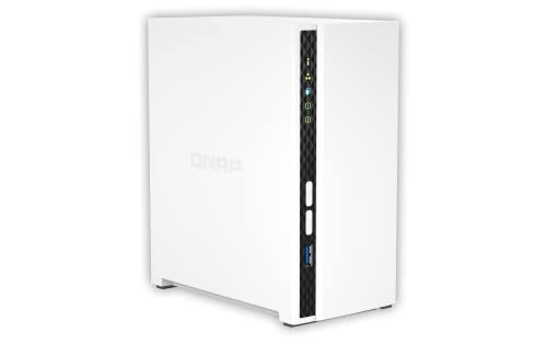 QNAP 2 Bay Home NAS with 4TB Storage Capacity, Preconfigured RAID 1 Seagate IronWolf Drives Bundle, with 1GbE Ports (TS-233-24S-US)