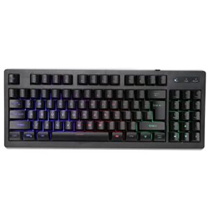 wuqioei wired computer keyboard,89 keys rgb backlight gaming keyboard,mechanical keyboard with floating keycap and drainage hole,for computer/laptop/desktop