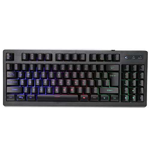 Wuqioei Wired Computer Keyboard,89 Keys RGB Backlight Gaming Keyboard,Mechanical Keyboard with Floating Keycap and Drainage Hole,for Computer/Laptop/Desktop