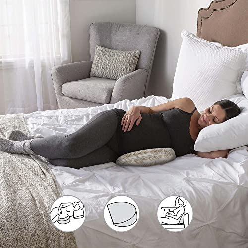 Boppy Pregnancy Pillow Wedge with Cover, Taupe, Belly Support Maternity Wedge, Firm Pregnancy Wedge Pillow for Pregnancy from Boppy Line of Pregnancy Pillows for Sleeping, Pregnancy Must Have