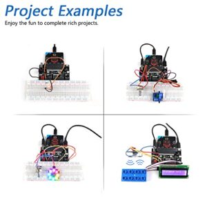 Freenove Super Starter Kit for BBC Micro:bit (V2 Included), 266-Page Detailed Tutorial, 192 Items, 38 Projects, Blocks and Python Code