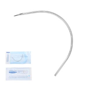 djciw 20pcs 16g curved piercing needles,stainless steel disposable precision sterilized curved piercing needle for ear tragus helix nose belly eyebrow labret piercing