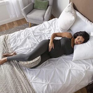 Boppy Pregnancy Pillow Wedge with Cover, Taupe, Belly Support Maternity Wedge, Firm Pregnancy Wedge Pillow for Pregnancy from Boppy Line of Pregnancy Pillows for Sleeping, Pregnancy Must Have