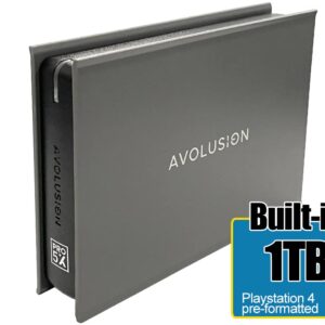 Avolusion Mini Pro-5X 1TB USB 3.0 Portable External Gaming Hard Drive - Grey (for PS4, Pre-Formatted) (Renewed)