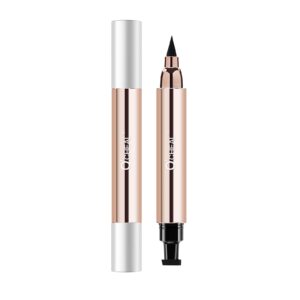 o'cheal 2 in 1 professional makeup black liquid eye liner pencil for women, perfect blend eye definer for precise or smudged look, premium wing cat eyes stamp eyeliner