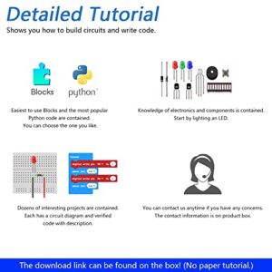 Freenove Super Starter Kit for BBC Micro:bit (V2 Included), 266-Page Detailed Tutorial, 192 Items, 38 Projects, Blocks and Python Code