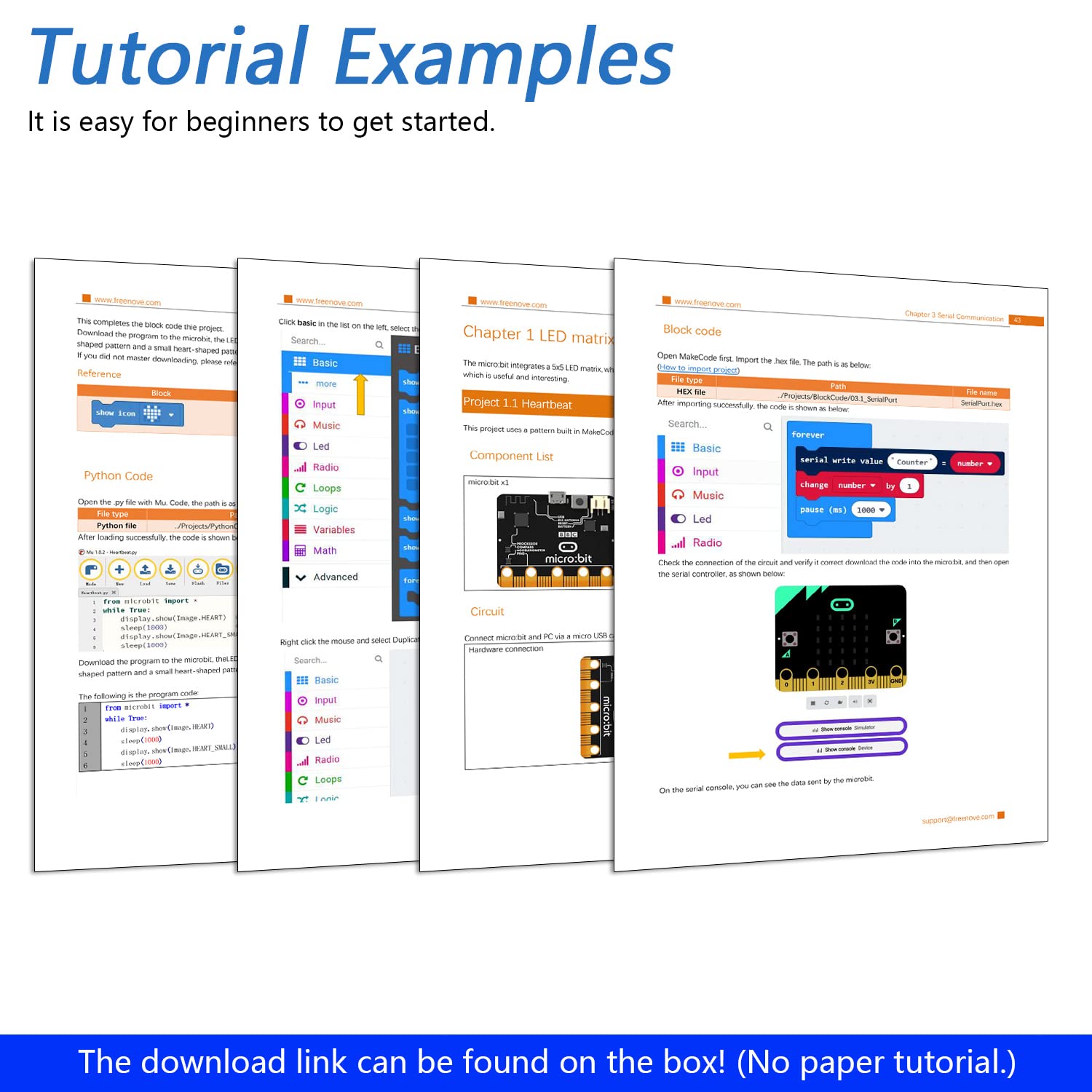 Freenove BBC Micro:bit V2 Development Board, Blocks and MicroPython Code, Detailed Tutorial, Example Projects, microbit