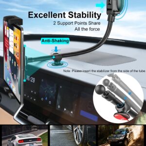 woleyi Tablet Holder for Car Dashboard Windshield [Gooseneck Long Arm] Suction Cup iPad Holder for Car, Car Tablet Mount Compatible with iPad Pro Air Mini, Galaxy Tabs, Cell Phones, 4.7-13" Devices