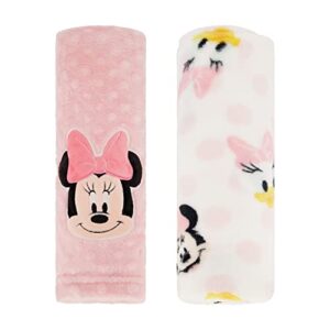 disney 2-pack baby blanket for infants and newborns, plush polka dot fleece minnie mouse blanket, for toddler girls