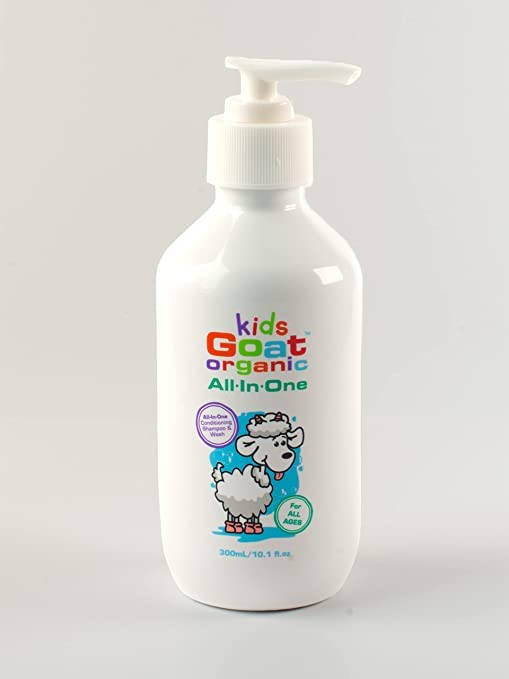 Goat Kids Organic Milk All-in-One Conditioning Shampoo & Body Wash, Cleans and Revitalizes Hair and Scalp, 10.1 Fl oz