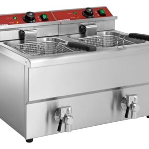 Kratos 29Y-016 Commercial Electric Countertop Fryer, 30 lb. Capacity, 208/240V, 7000W, 2 Baskets