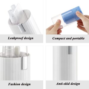 Homtoozhii 6 In 1 Travel Toothbrush Cup Multifunctional Travel Bottle Set Portable Business Trips Toothpaste Case Holder Multi-layer Container Storage Box Organizer for Travel and Outdoors