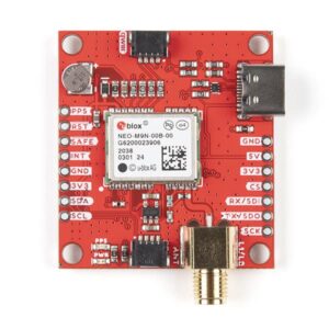 SparkFun GPS Breakout - NEO-M9N, SMA (Qwiic) - GPS Board w/Equally Impressive Configuration Options - Time-to-First-Fix: Cold: 24s Hot: 2s - Max Altitude: 80,000m - 4 Concurrent GNSS